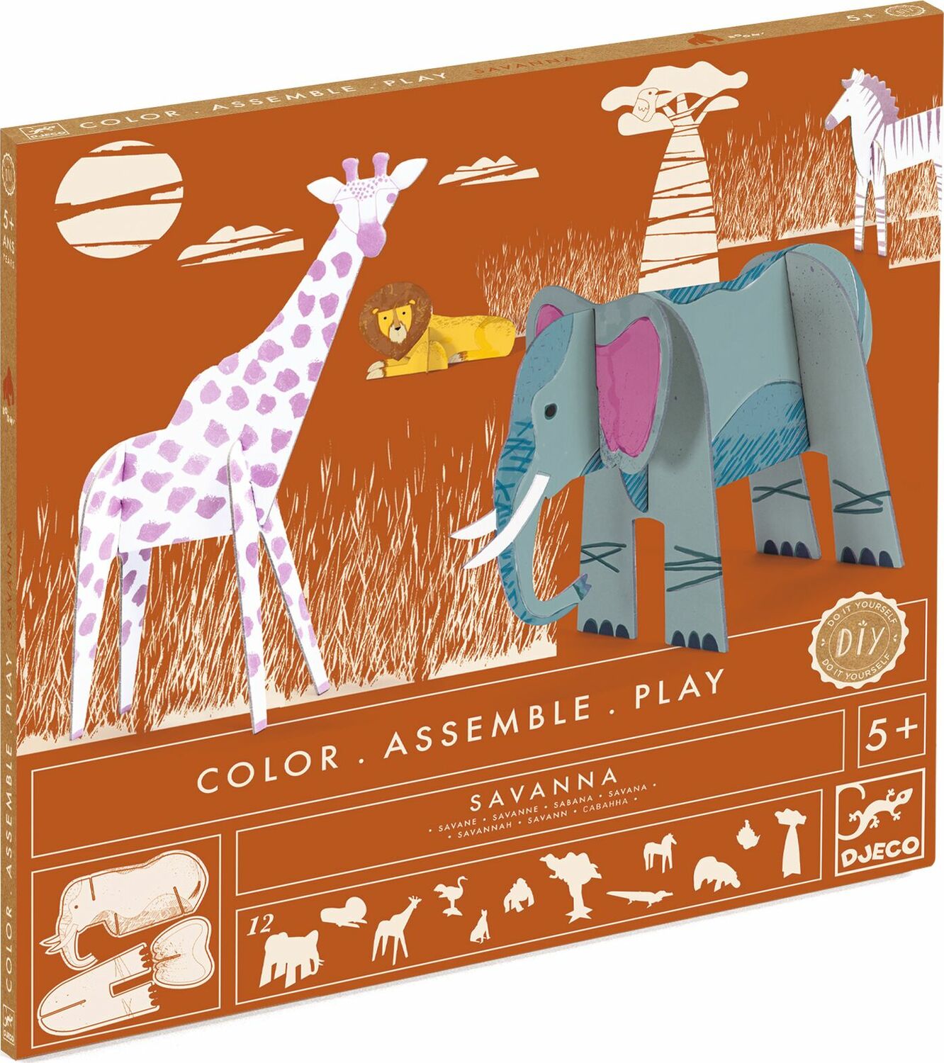 DIY Color Assemble Play Craft Kit: Savanna – Ruckus & Glee